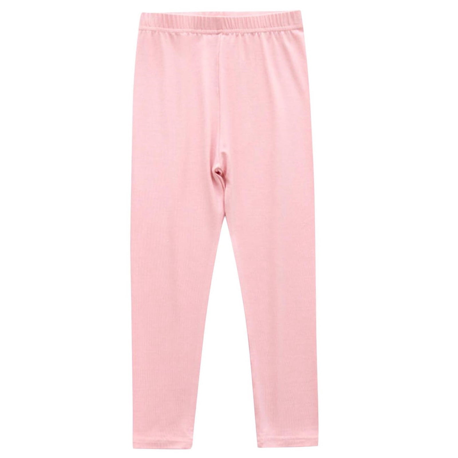 bbymog Athletic Leggings for Girls Fashion Solid Color Elastic Waist ...