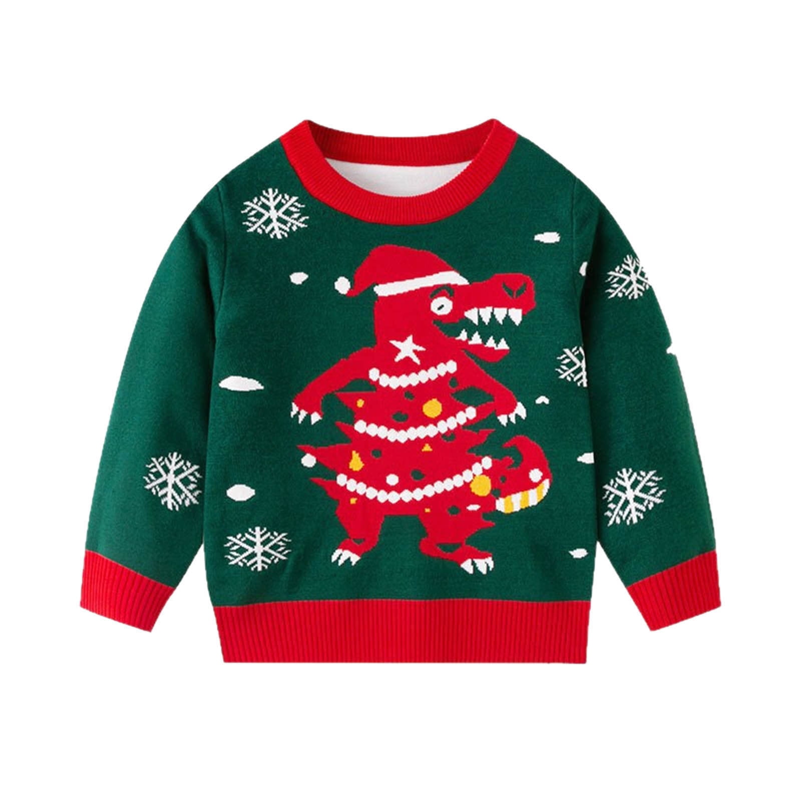 bbymog Christmas Clothes for Girls Winter Warm Long Sleeve Knitted ...