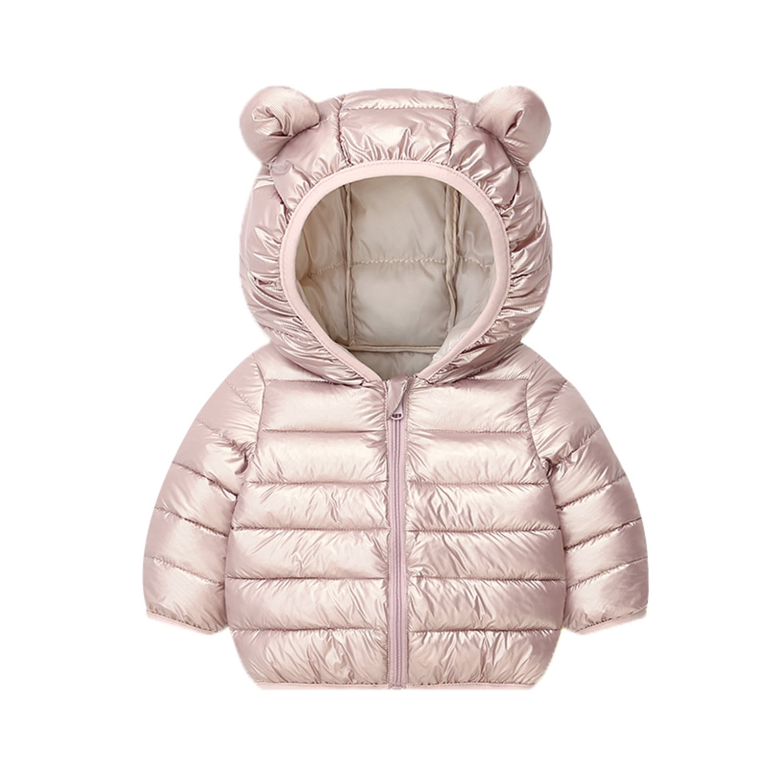 bbymog Girls' Fashion Cute Bear Ears Puffer Jacket with Hood Winter ...