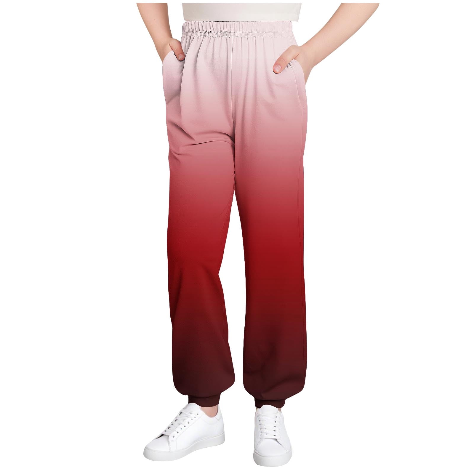 bbymog Girls Fashion Gradient Joggers Pants Workout Casual Girls ...