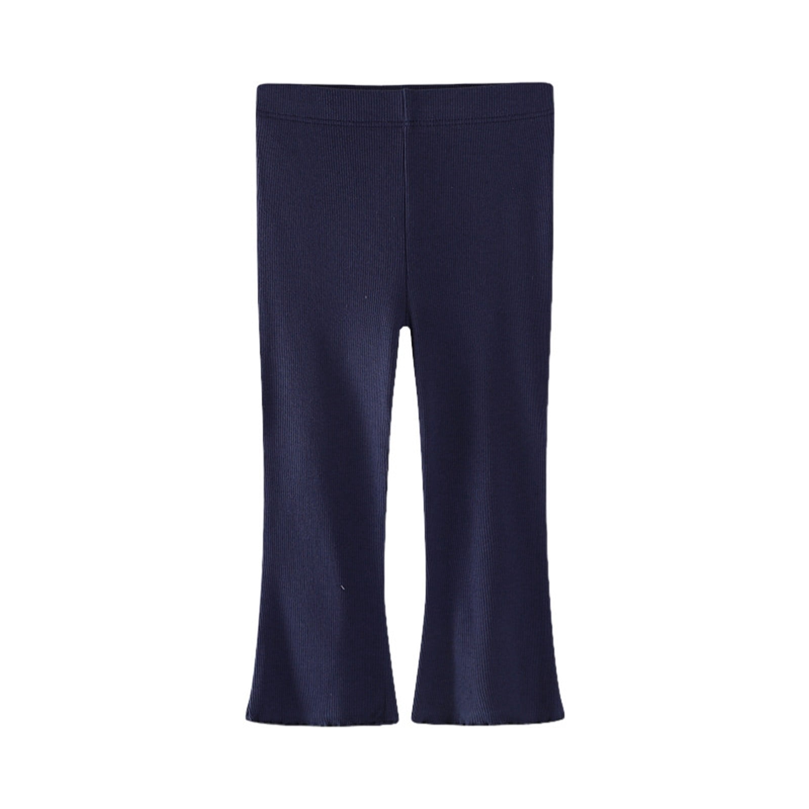 bbymog Girls Flare Leggings Solid Color Elastic Waist Sweatpants Cotton ...