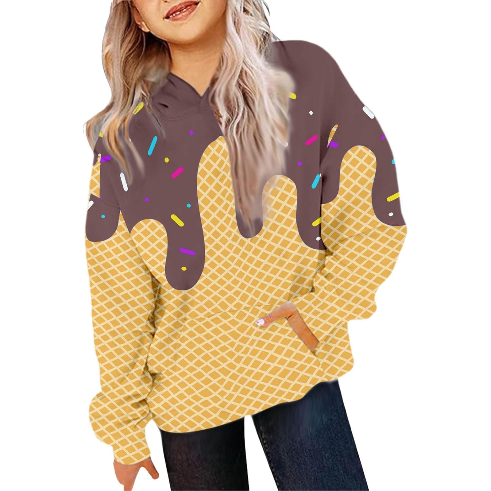 bbymog Girls Hoodies Size 10-12 Fall Long Sleeve Cute Hoodie with ...