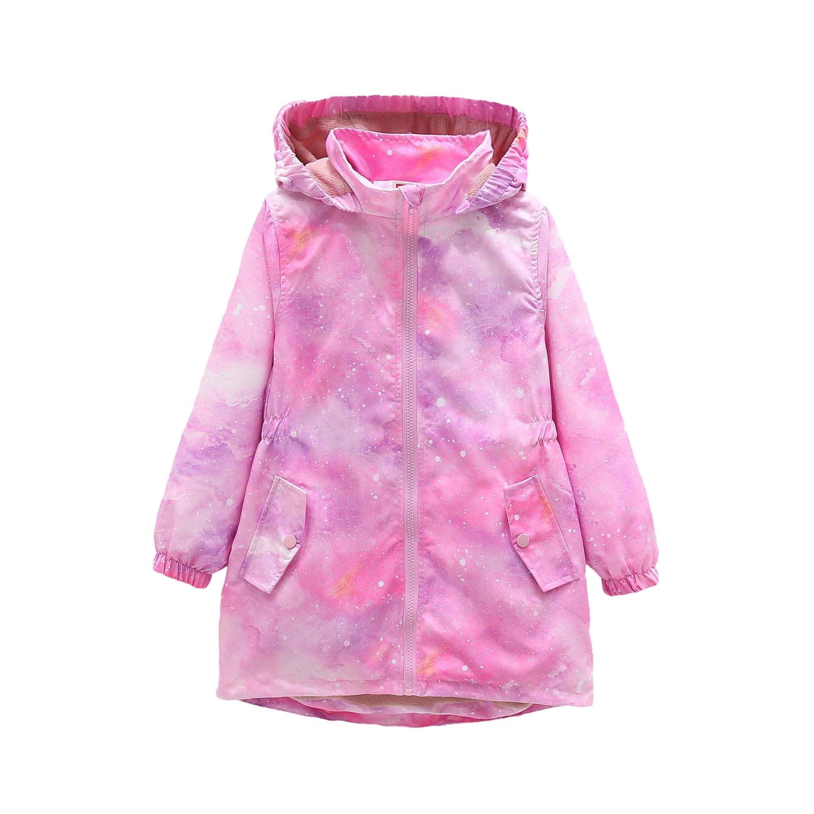 bbymog Girls' Outerwear Jackets & Coats Winter Long Puff Jacket with Hood Warm Fleece Coat ...