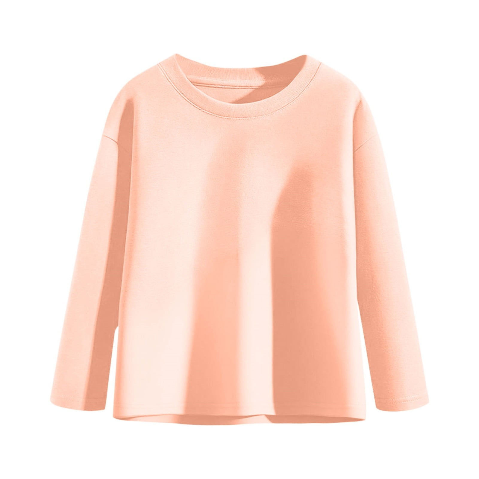 bbymog Girls White T Shirt Crewneck Long Sleeve Pullover Top Casual ...