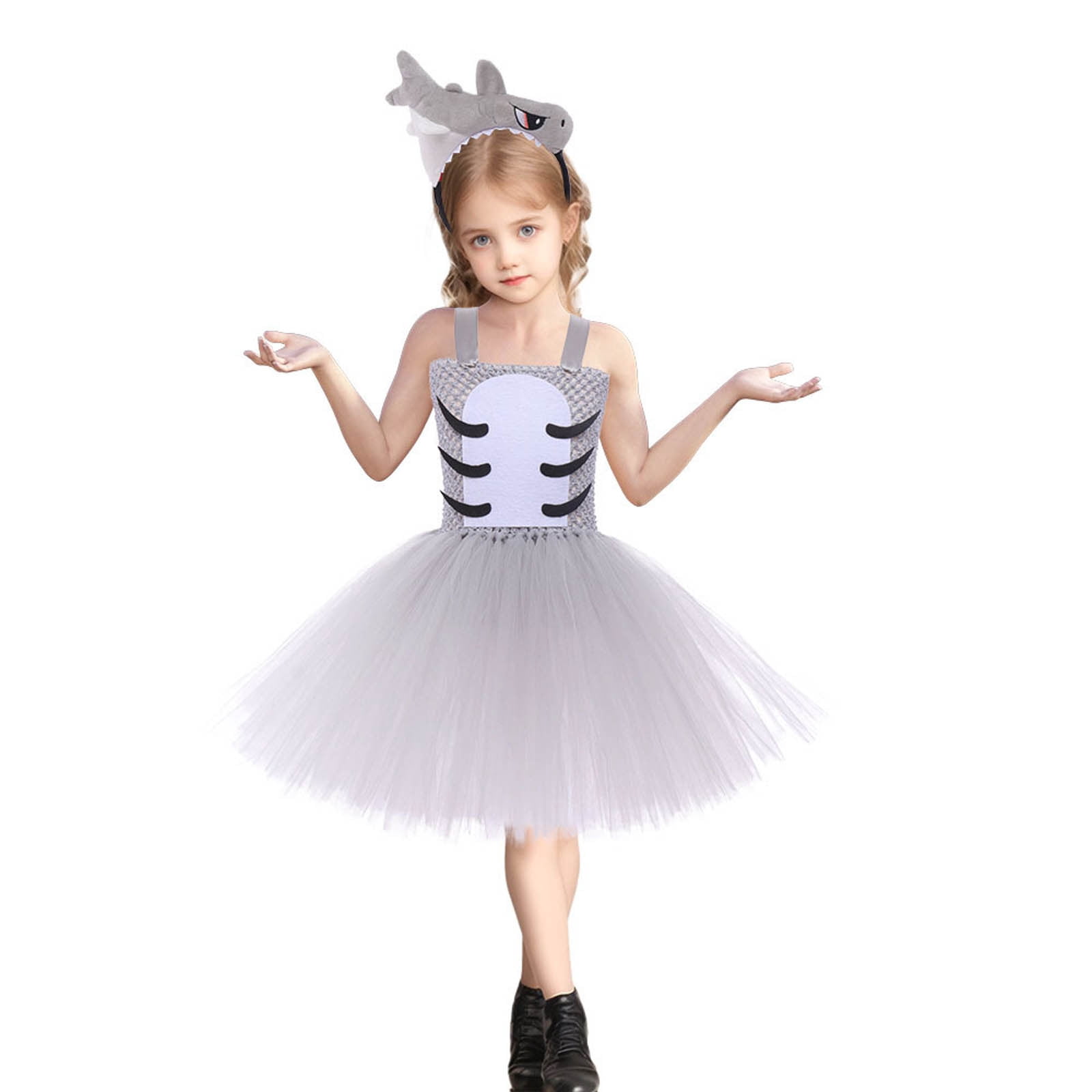 bbymog Halloween Cosplay Dress for Girls Fashion Cute Tulle Tutu ...