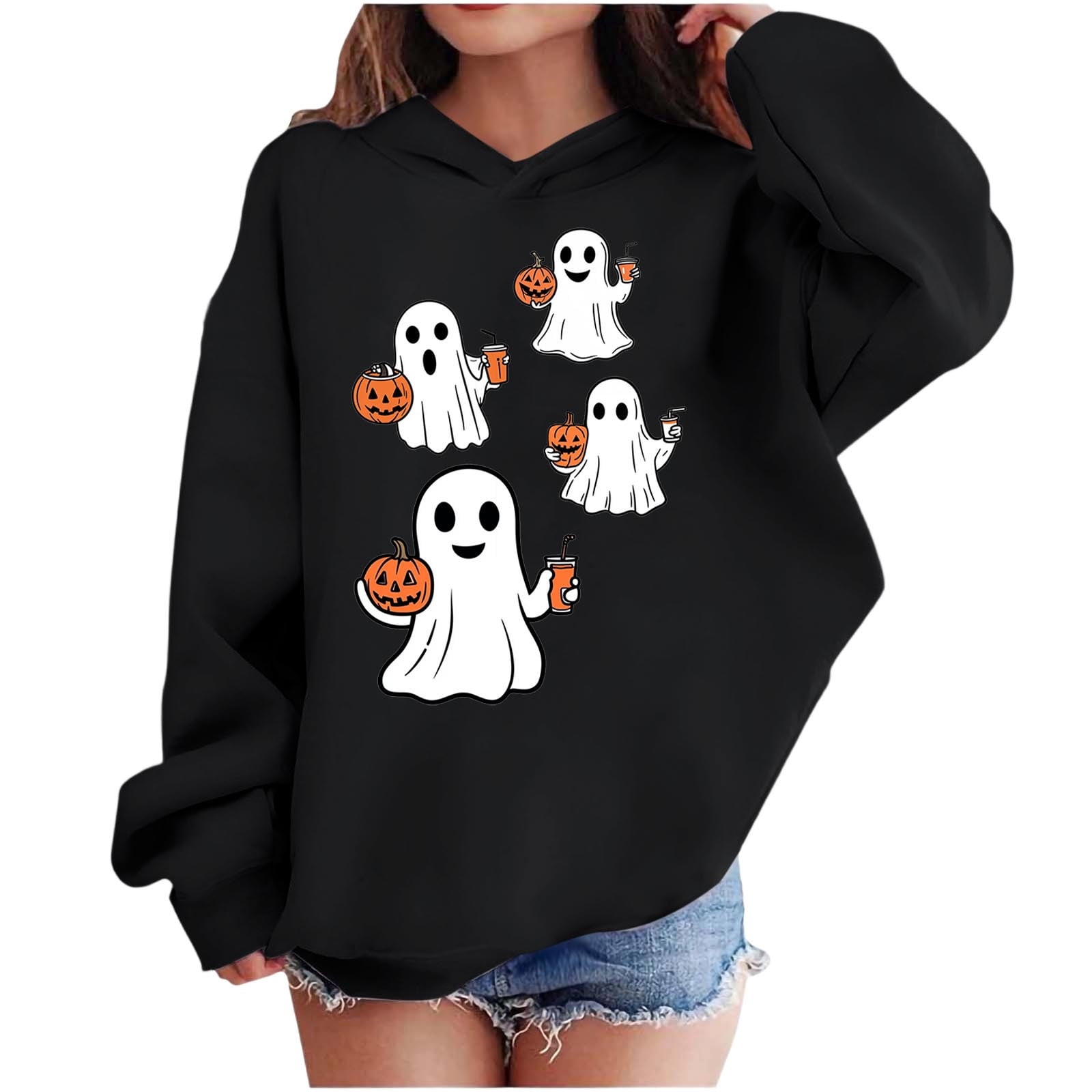bbymog Halloween Hoodies for Teen Boys Girls Fashion Spooky Graphic ...