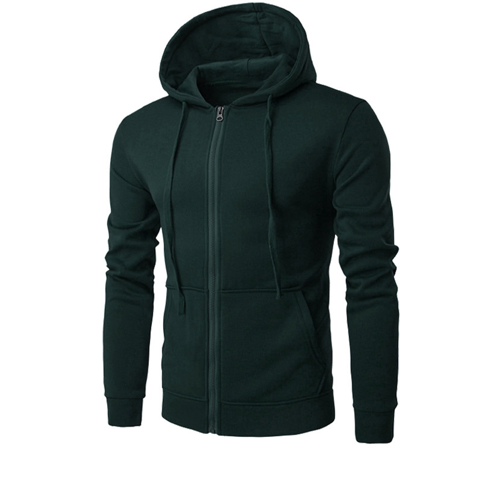 bbymog Hoodies for Men Full-Zip Long Sleeve Outdoor Casual Clothing ...