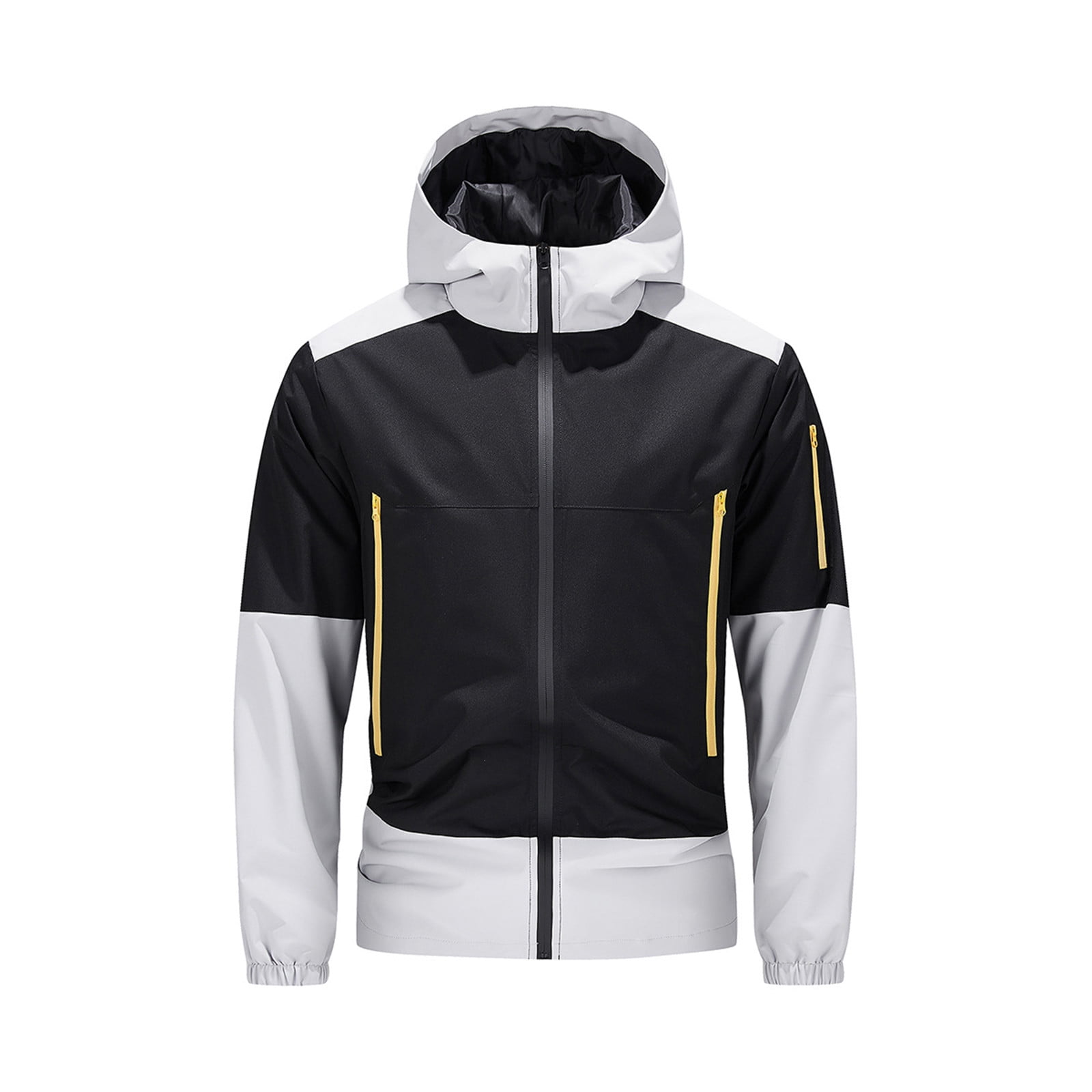 bbymog Jackets for Men Stand Up Collar Winter Coat Long Sleeve Zip Up ...