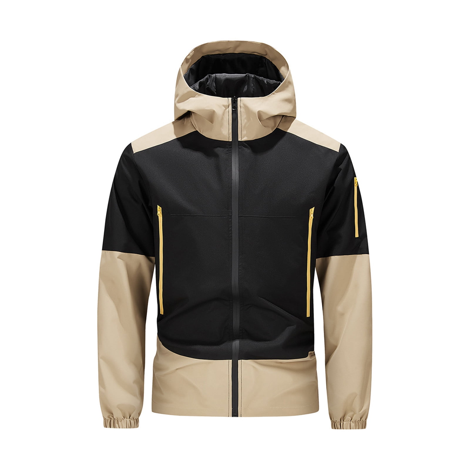 bbymog Jackets for Men Stand Up Collar Winter Coat Long Sleeve Zip Up ...