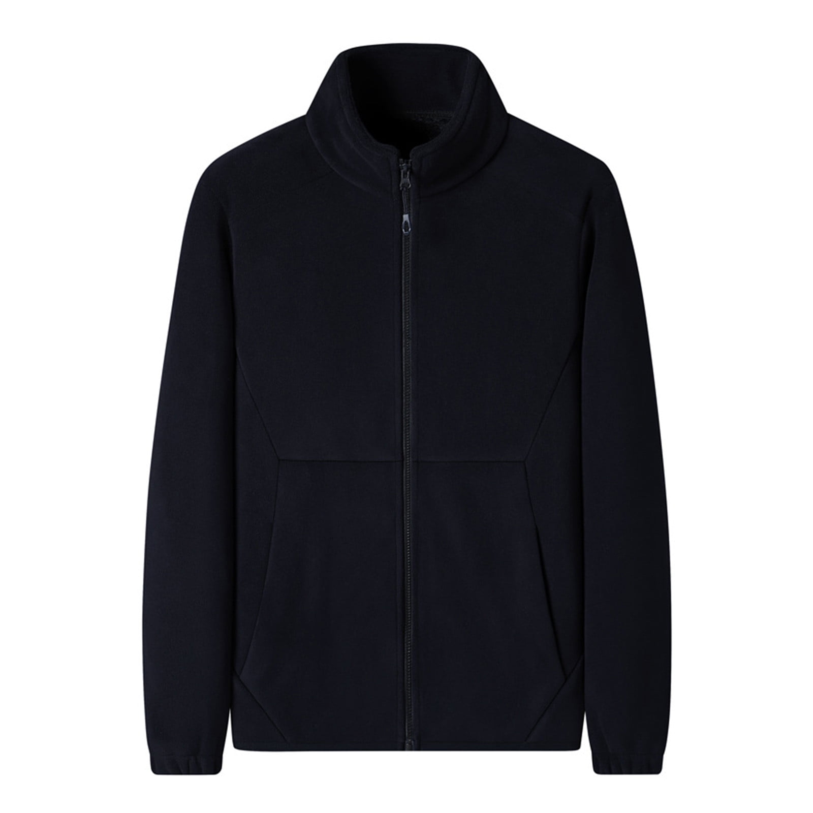 bbymog Mens Winter Jacket Long Sleeve Stand Up Collar Thick Sport Coat ...