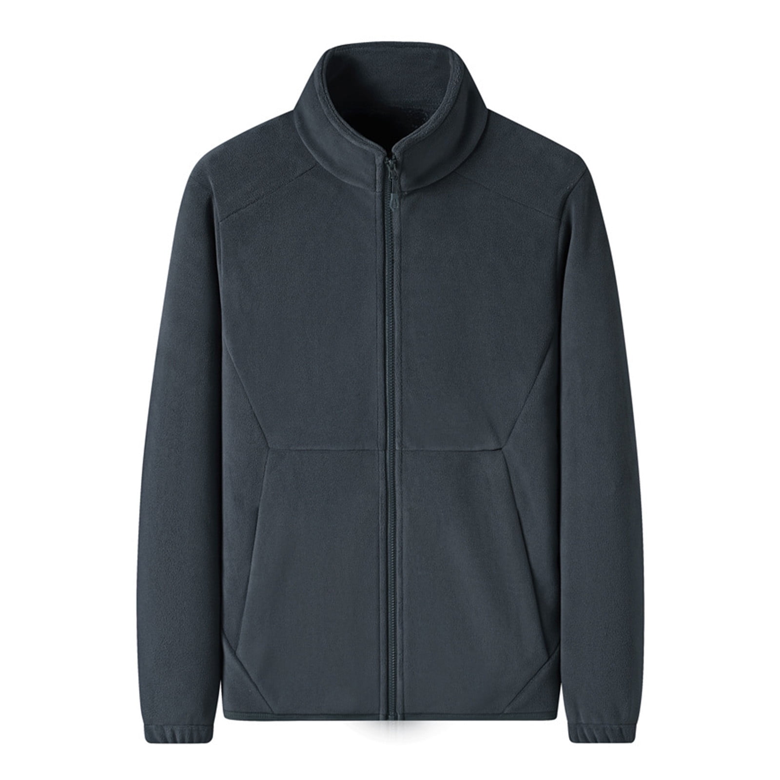 bbymog Mens Winter Jacket Long Sleeve Stand Up Collar Thick Sport Coat ...