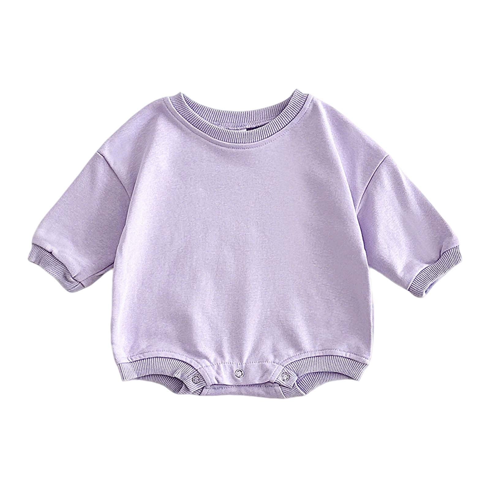 bbymog Newborn Baby Boy Sweatshirt Romper Girls Crewneck Long Sleeve Onsie Rompers Cotton Baby ...