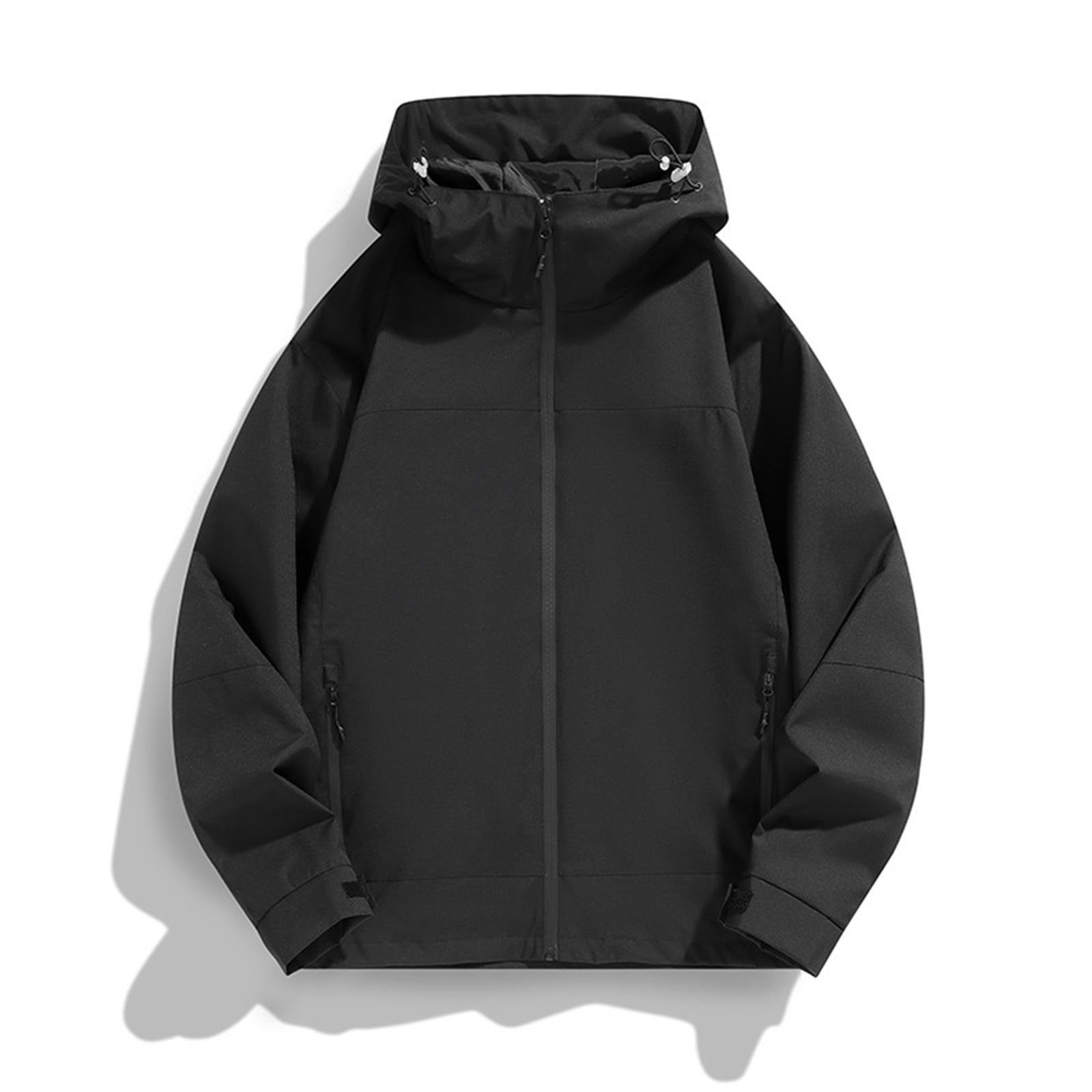 bbymog Rain Jacket Men Fashion Patchwork Plus Size Sport Raincoat Full ...