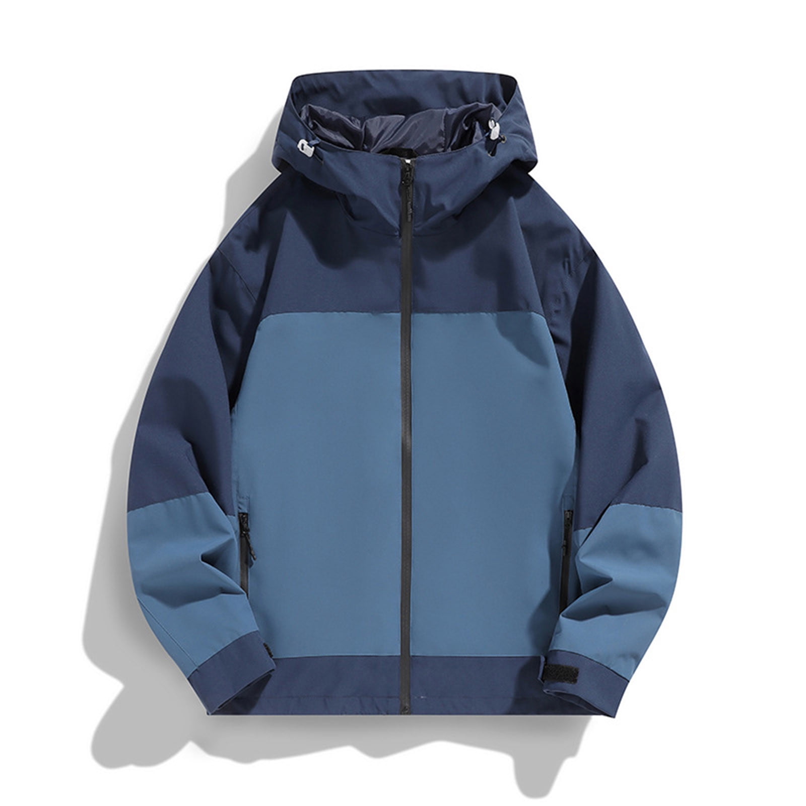 bbymog Rain Jacket Men Fashion Patchwork Plus Size Sport Raincoat Full ...