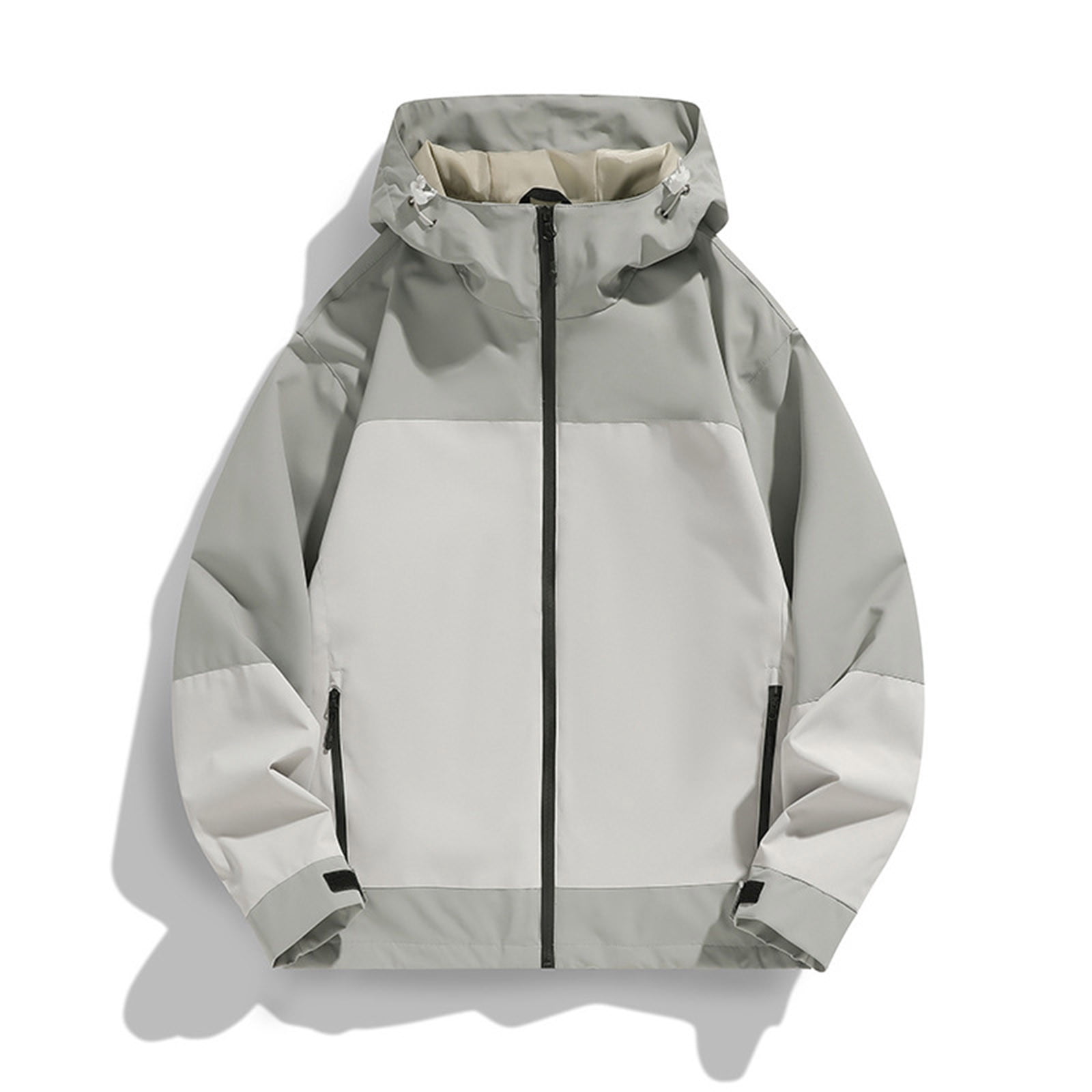 bbymog Rain Jacket Men Fashion Patchwork Plus Size Sport Raincoat Full ...