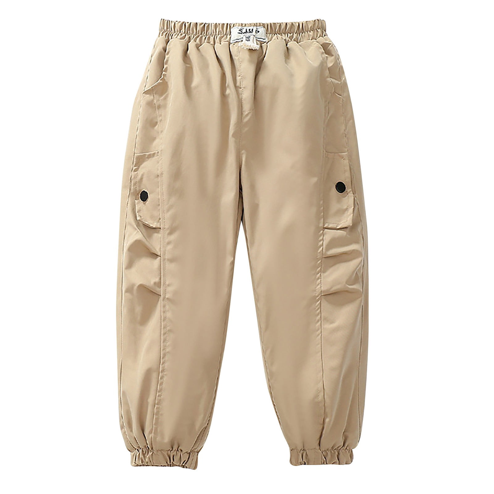 bbymog Winter Boys Waterproof Sweatpants with Pocket Thick Warm Fleece ...