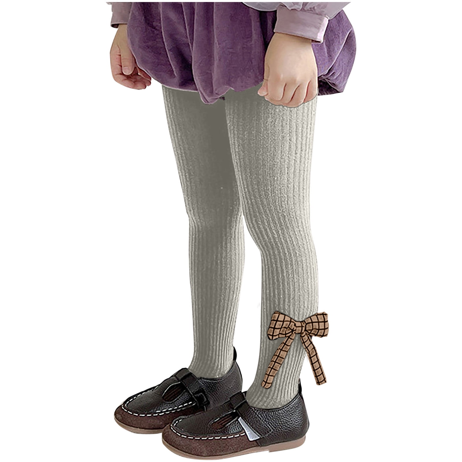 bbymog Winter Girls' Tights Warm Footed Knits Stockings Bottom Socks ...