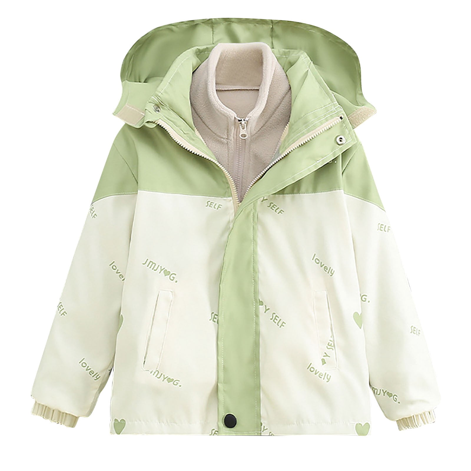 bbymog Winter Jackets for Girls Outdoor Waterproof Hooded Rain Jacket ...