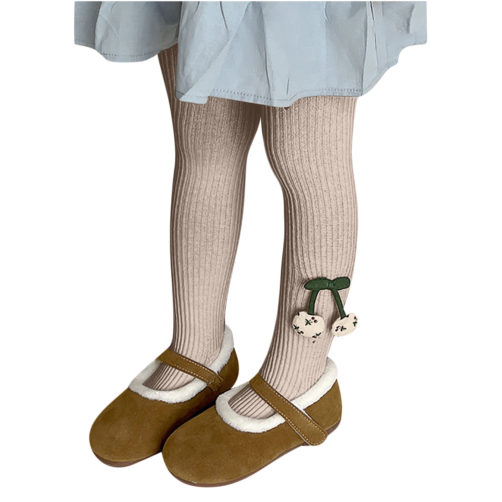 bbymog Winter Leggings Stockings for Girls Thick Knits Footed Tights ...