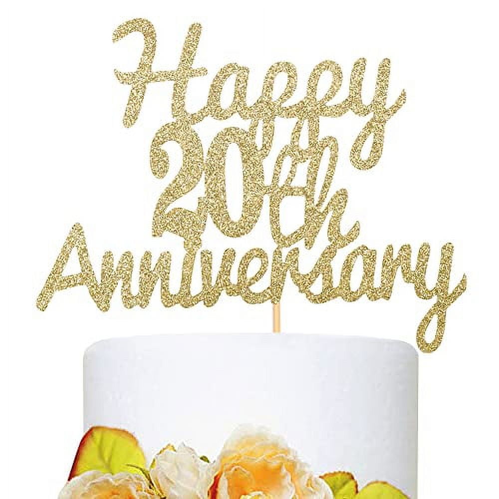 Bd1 Noeutabs Happy 20th Birthday Cake Topper Rose Gold 20th Birthday