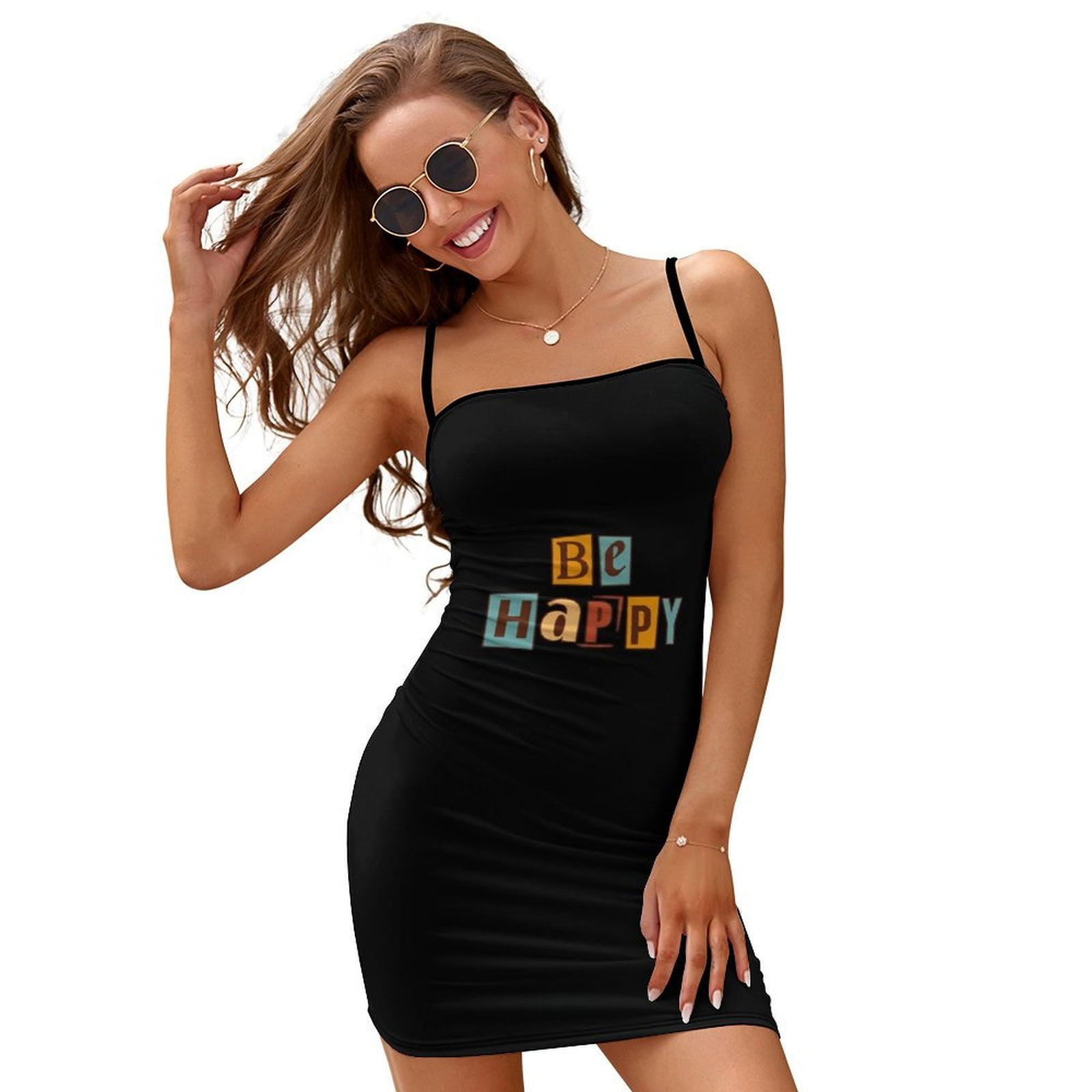 be happy Slip Dress cute dress dress party night - Walmart.com