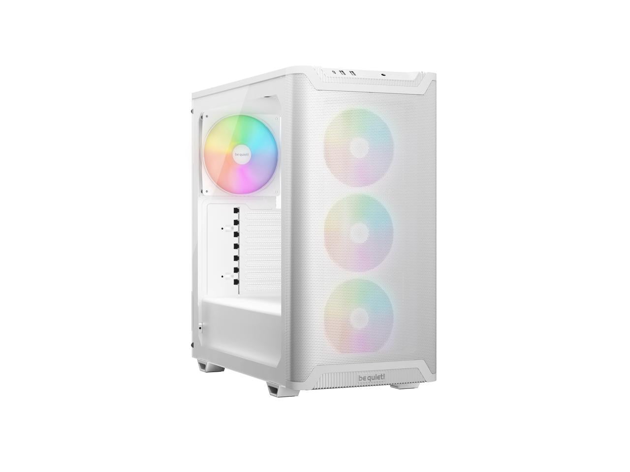 be quiet! Pure base 501 LX BGW79 White ABS / Steel / Tempered Glass Mid ...