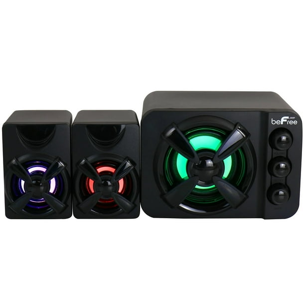 beFree Sound Color LED 2.1 Gaming Speaker System - Walmart Business ...