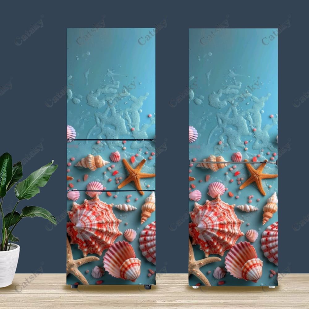 beach shells Refrigerator Sticker Home Decor Kitchen Mural DIY Wall ...