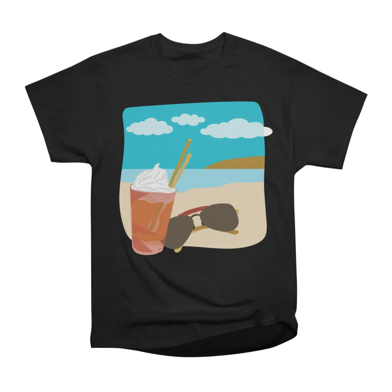 beach with cold drink and sunglass T-Shirt Tee Gift For Him Merch For ...
