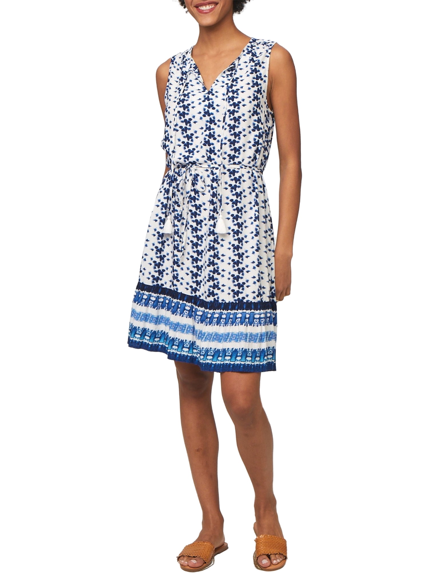 beachlunchlounge Lou Lou Sleeveless Dress with Ruffle Hem - Walmart.com