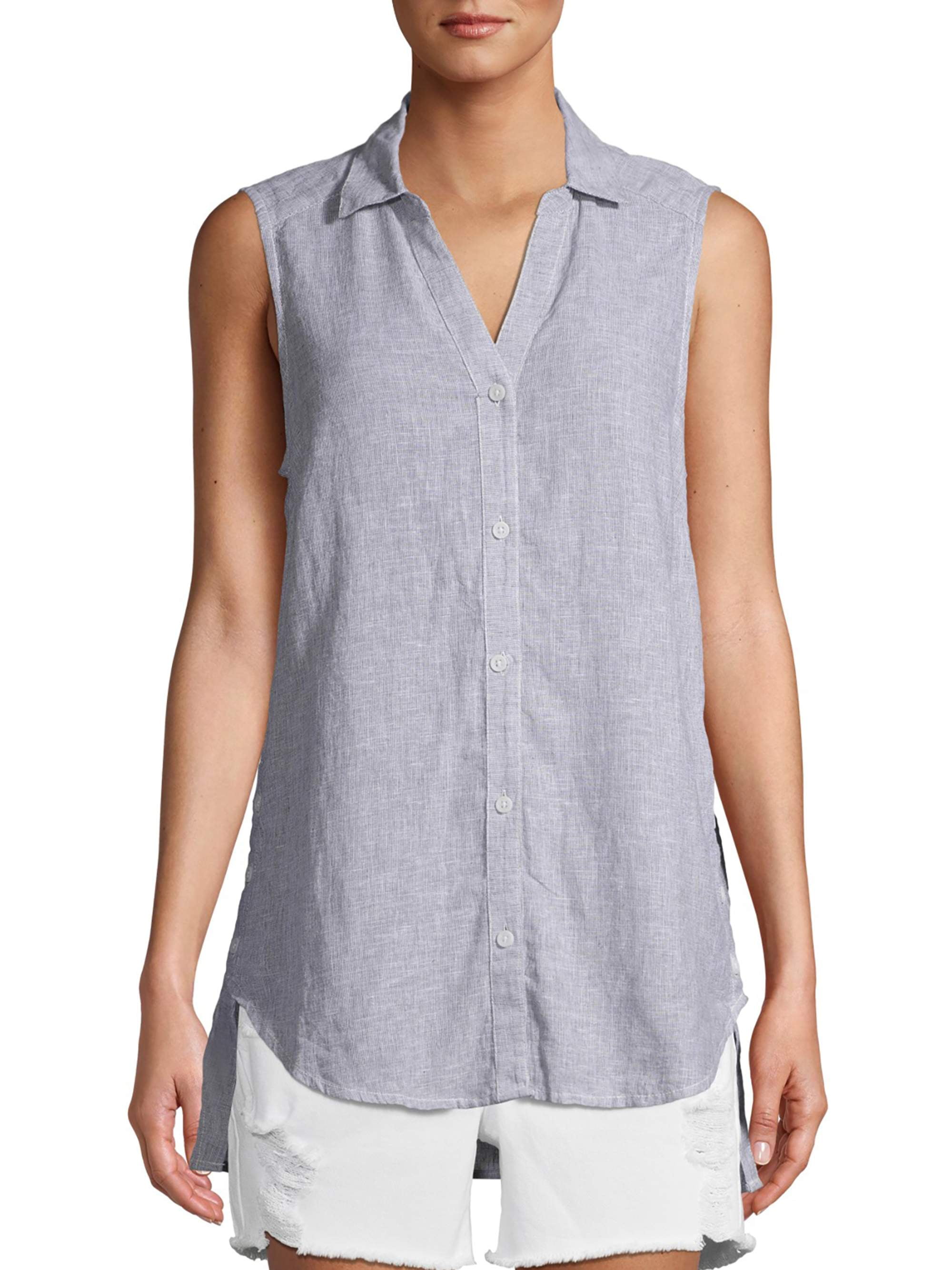 beachlunchlounge Women's Redda Sleeveless Linen Tunic - Walmart.com