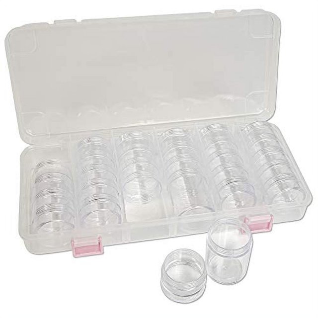 the beadsmith personality case, clear plastic bead storage case with 28 ...