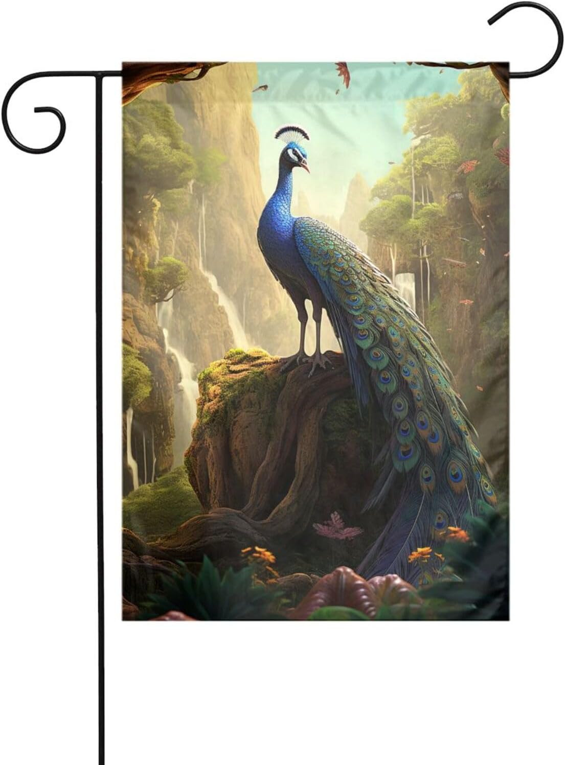 beautiful Peacock Garden Flags Double Sided,Garden Flags for All ...