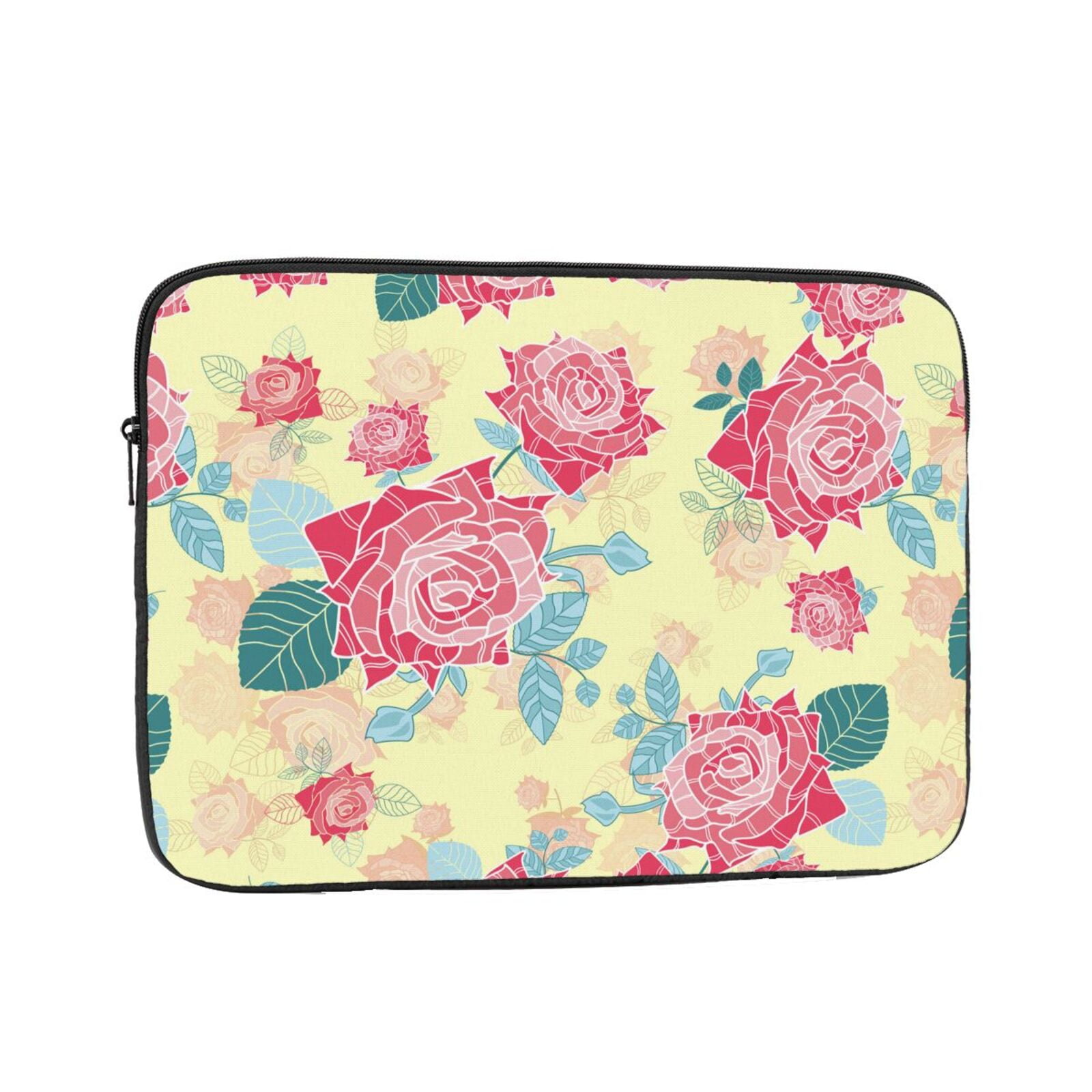 beautiful pattern red roses 17 inch Portable Laptop Sleeve Compatible ...