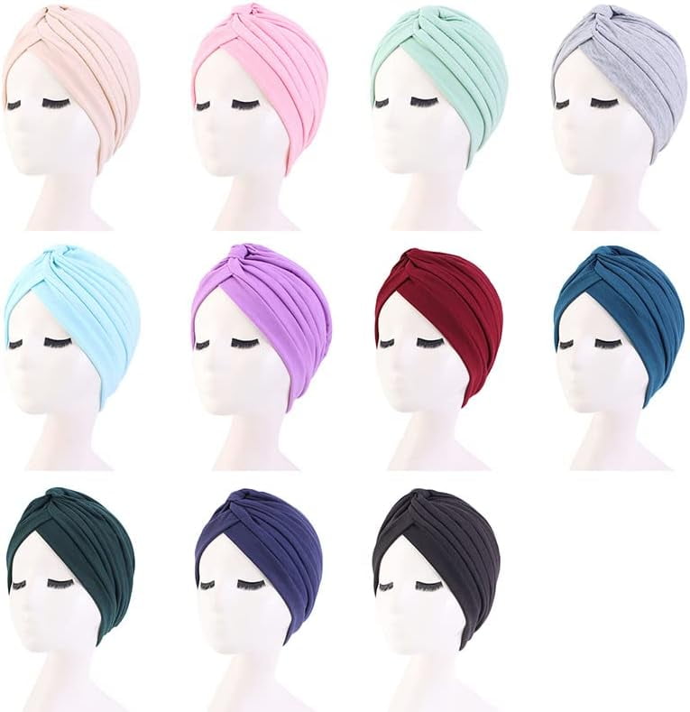 beauty YFJH Women's Cotton Turban Head Wrap Cancer Chemo Beanies Cap ...