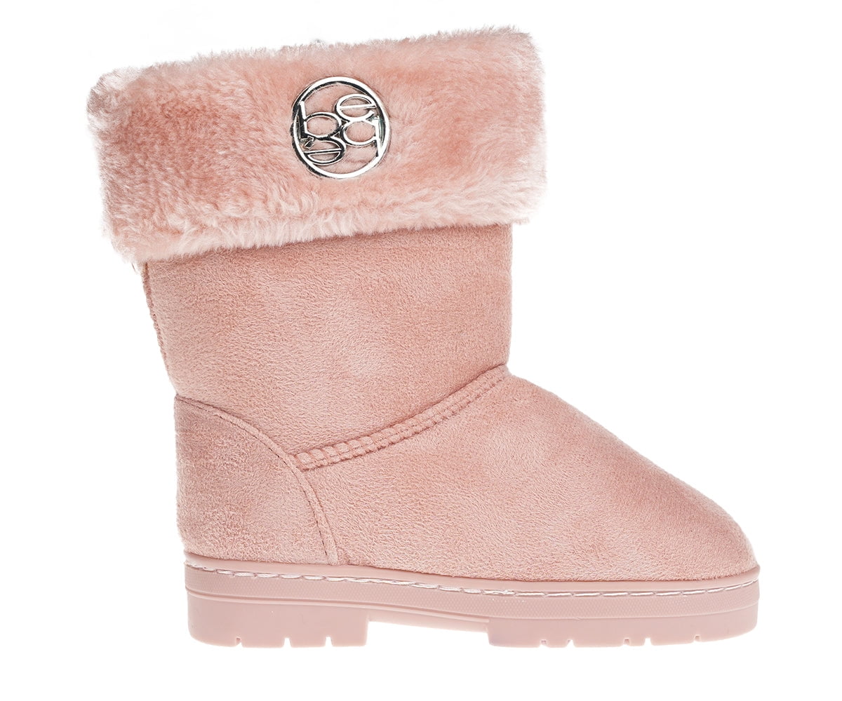 bebe Faux Fur Trendy Winter Boots for Big Girls, Size 4 - Walmart.com