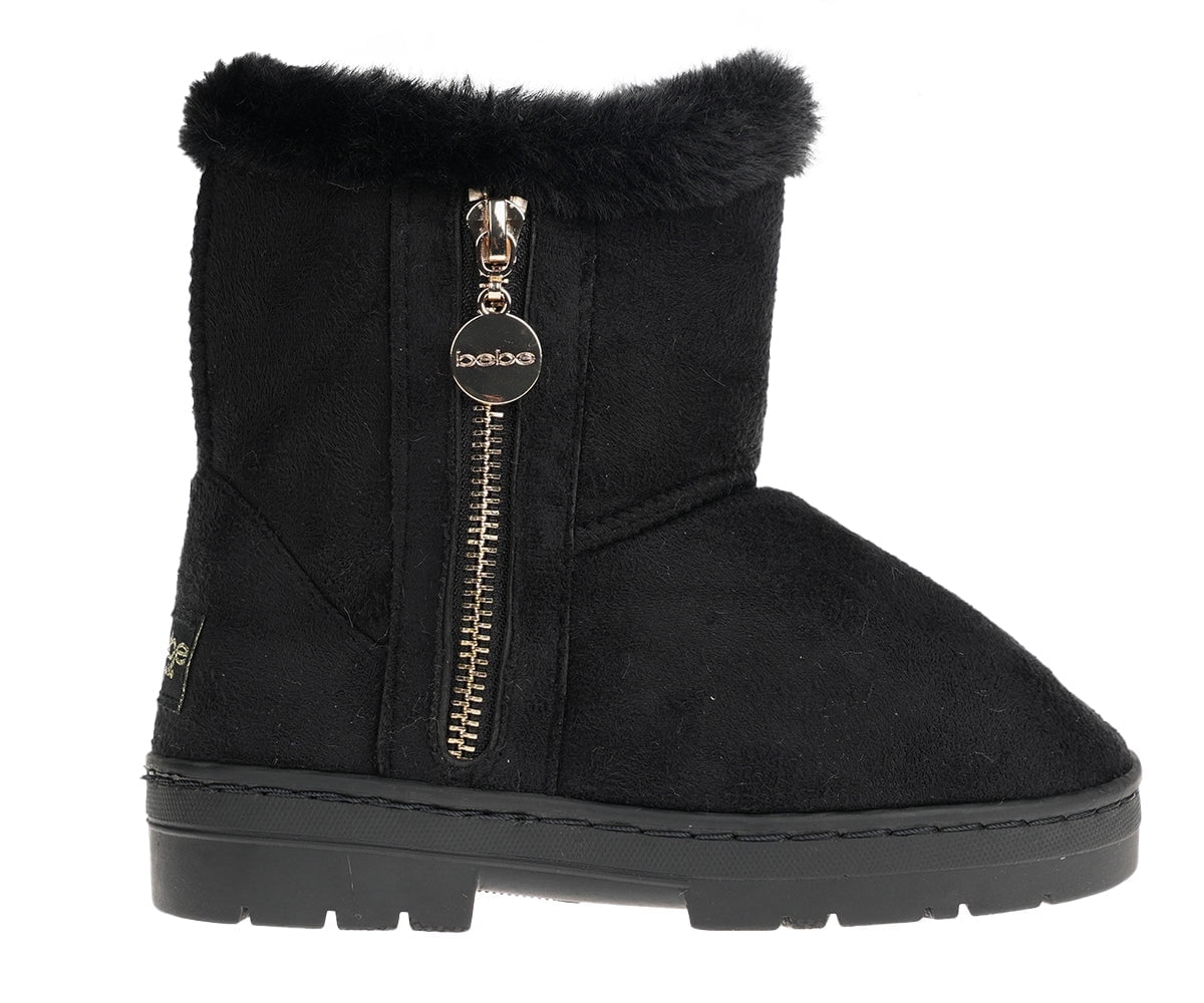 bebe Faux Fur Trendy Winter Boots for Little Girls, Size 1 - Walmart.com