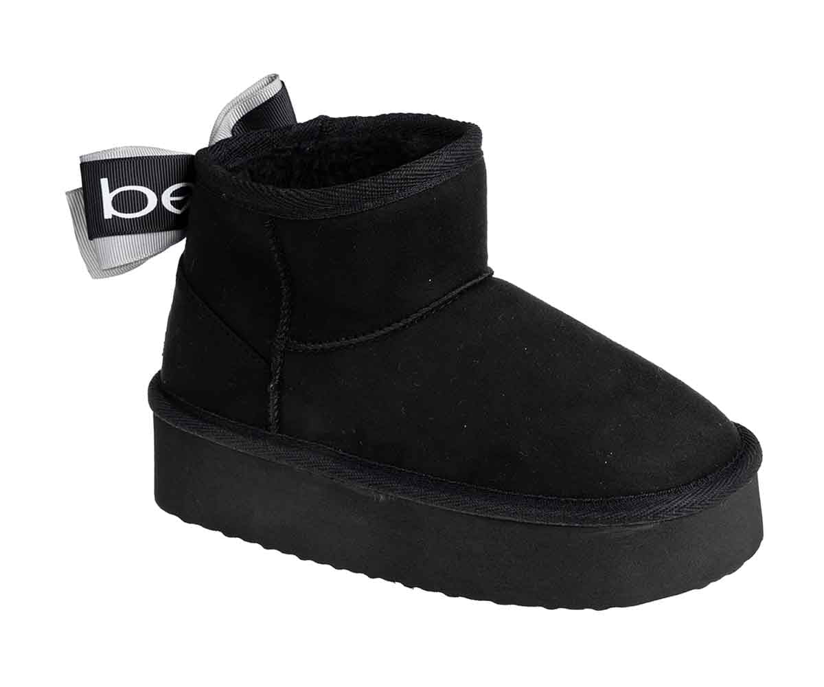 bebe Girl's Slanted Winter Boots with Bebe Bow, Cozy and Stylish Cold ...
