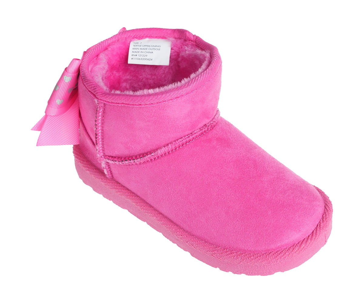 bebe Girl's Toddler Lightweight Winter Boot with Slanted Top Line and ...