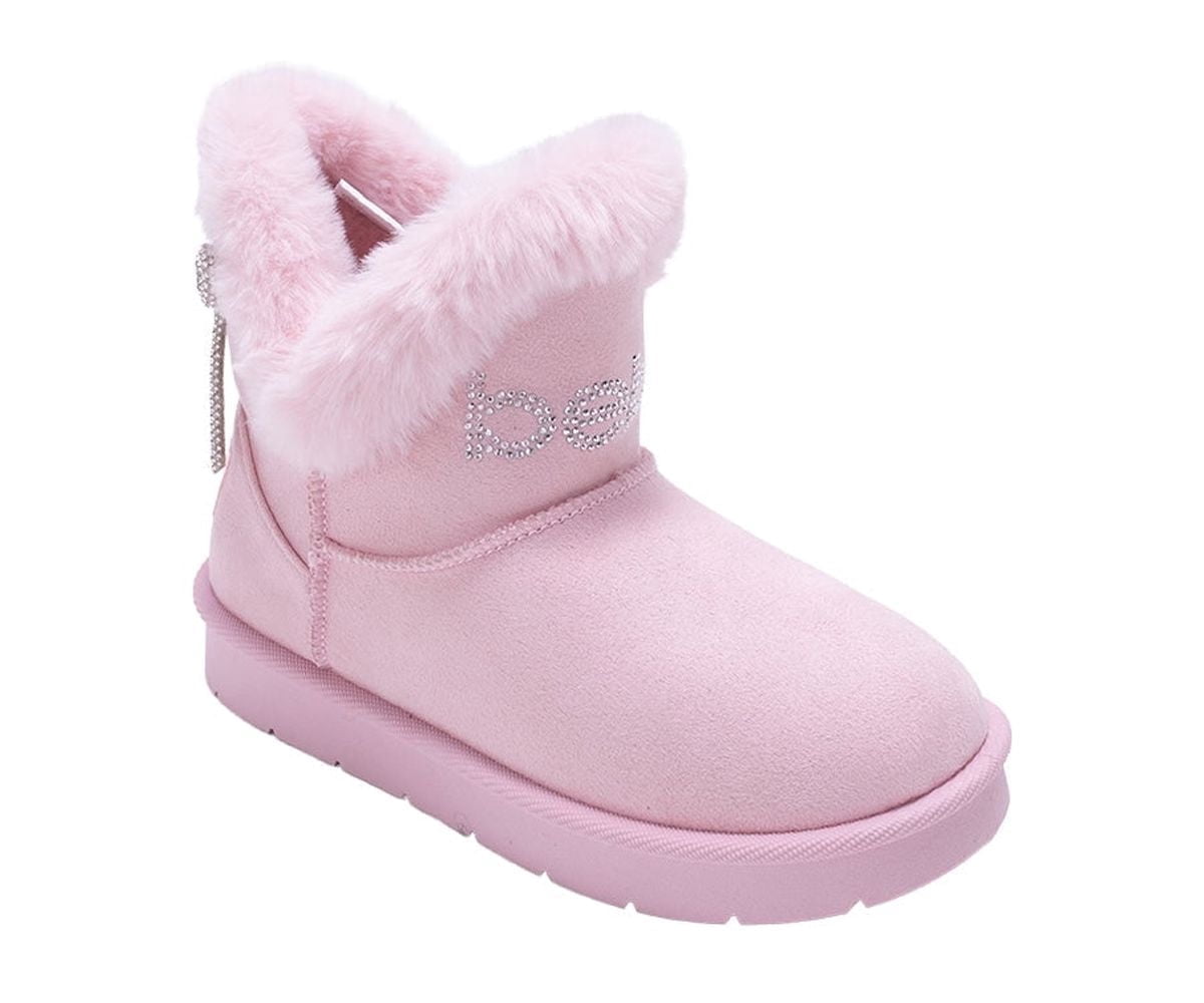 bebe Girls' Boots – Fuzzy Winter Boots for Girls with Faux Fur and Bow ...