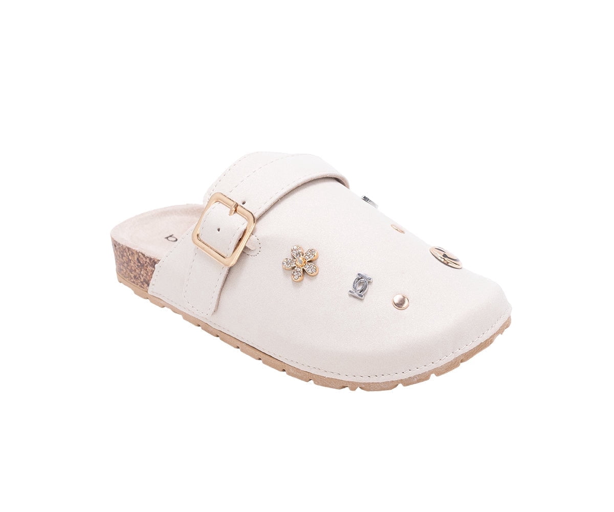 bebe Girls' Clog Slippers – Slip-On Footbed Clogs with Buckle Strap ...