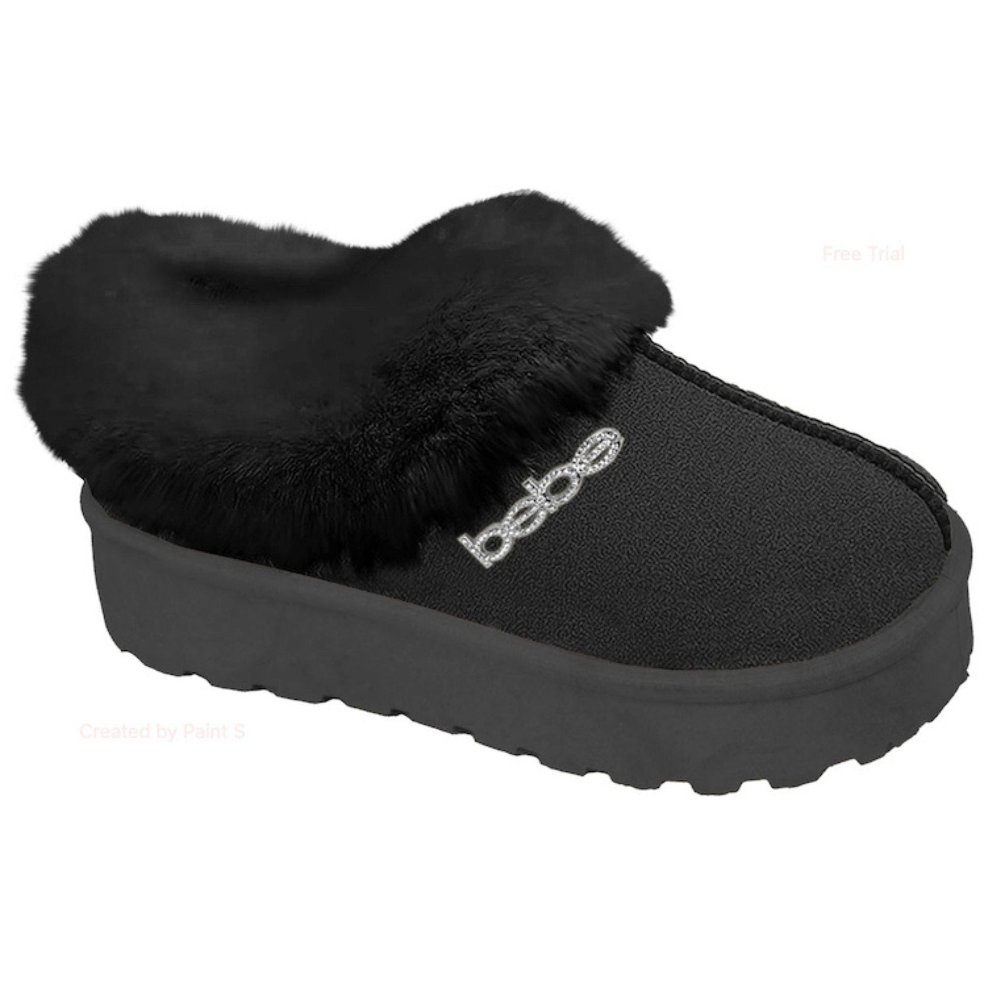 bebe Girls Slippers – Platform House Shoes with Faux Fur Lining, Cozy ...