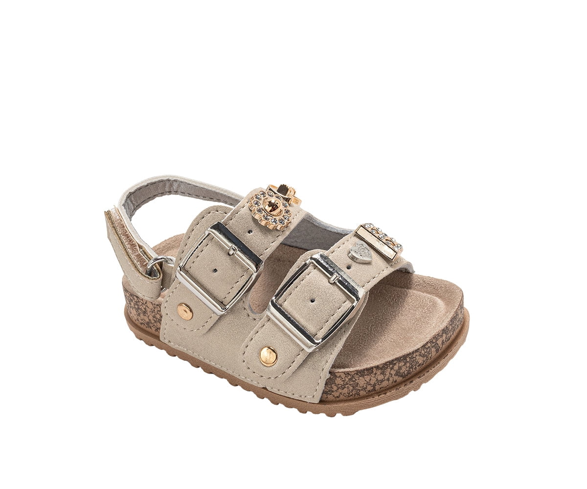 bebe Toddler Girl's Sandals – Adjustable Comfort Footbed Sandals with ...