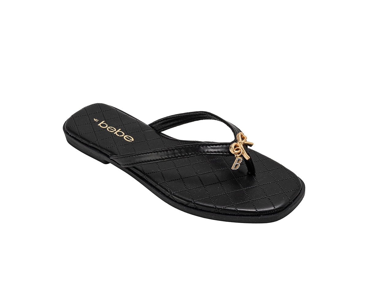 bebe Women’s Flat Sandals – Cute Summer Sandals for Women, Stylish ...