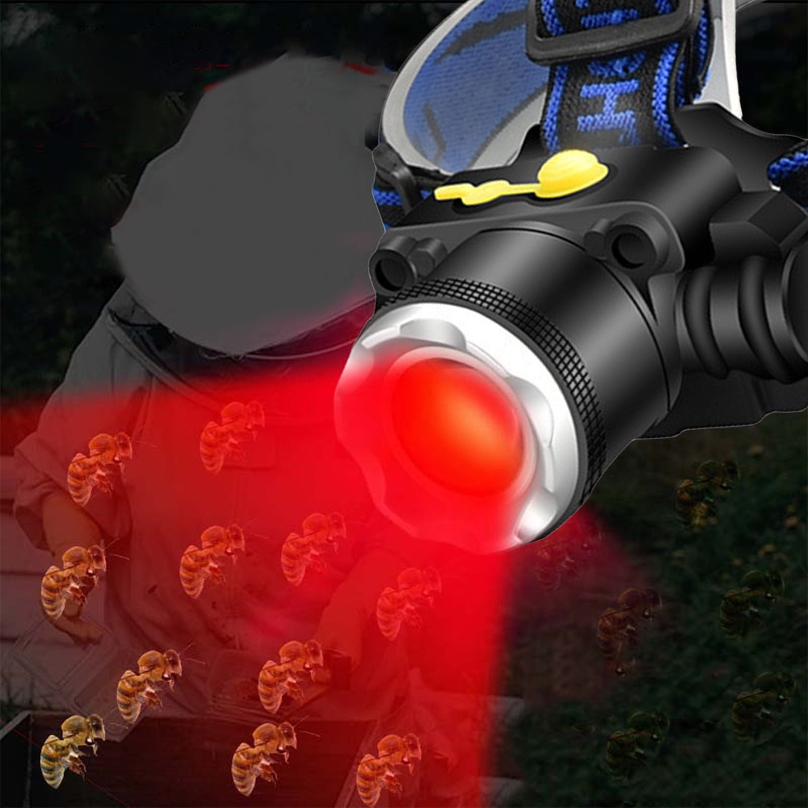 Red Light Beekeeping Headlamp | Adjustable LED Head-mounted Flashlight ...