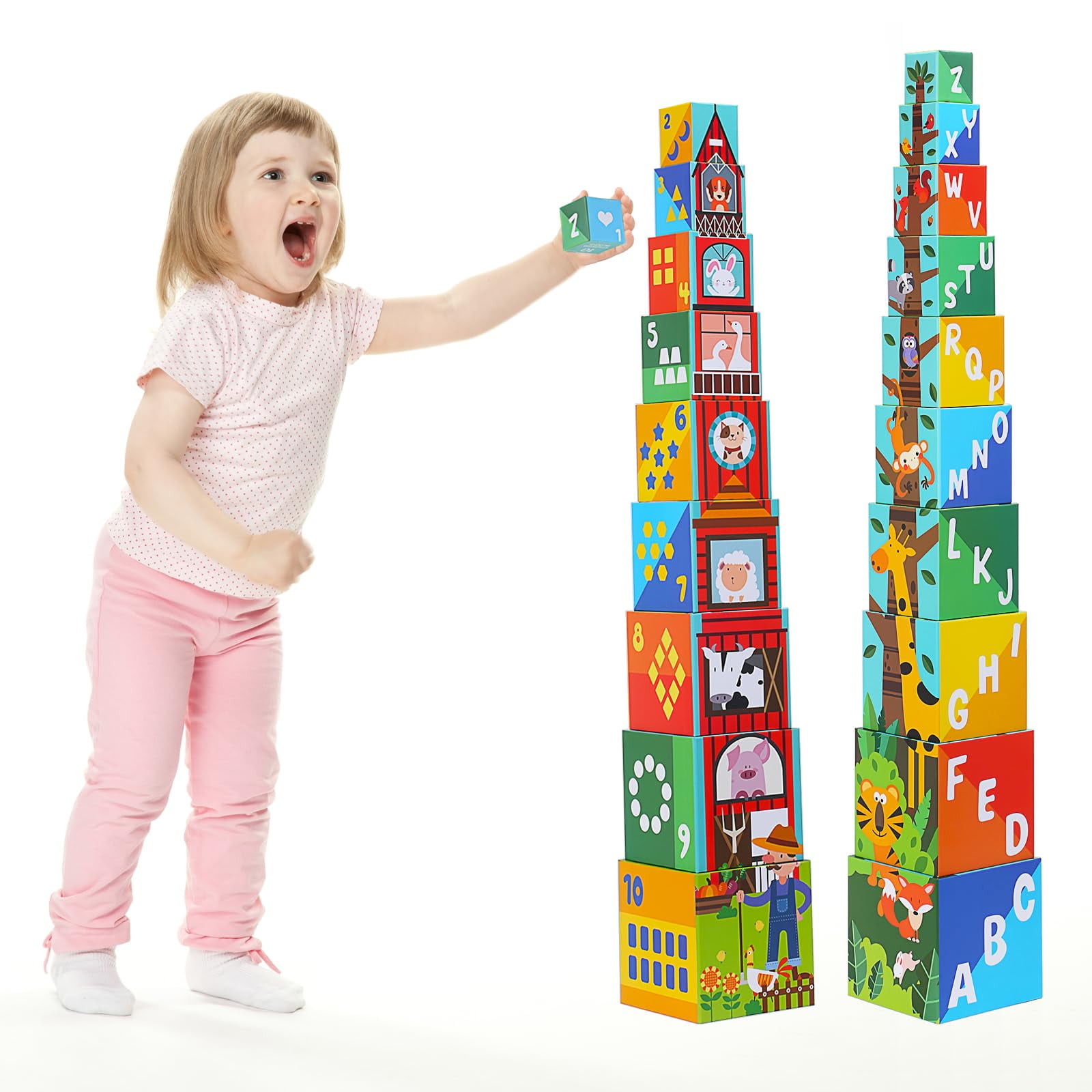 beeqoo Animal Sorting and YPF5 Stacking Blocks - Educational ABC ...