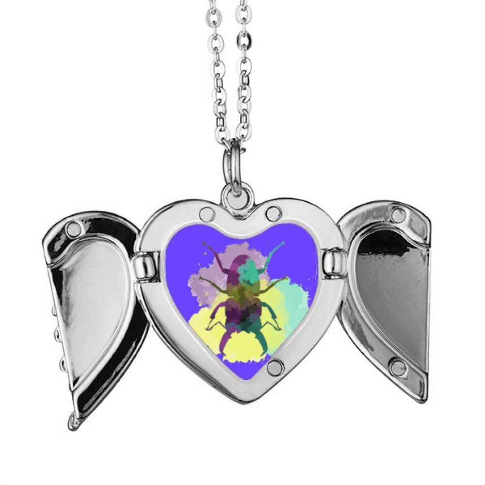 beetle uang horn outline junebug angel wings necklpendant fashion ...