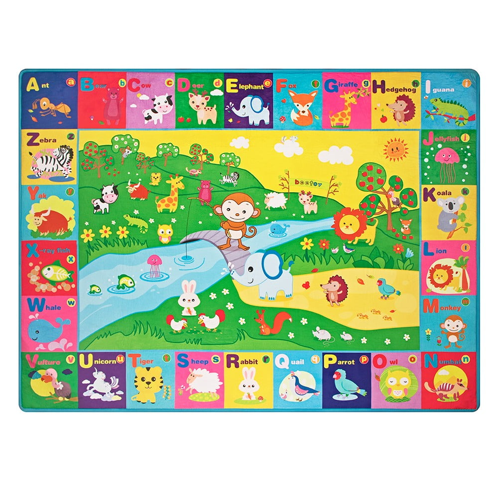 beetoy Baby Play Mats for Floor Crawling Mat Baby Play Rug Foldable Non ...