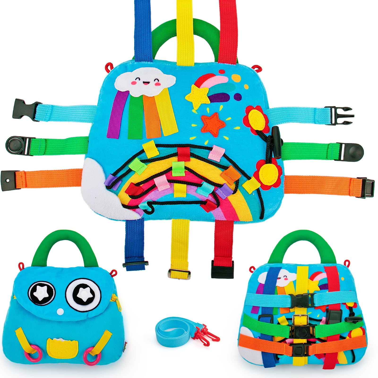 beetoy Sensory Buckle Pillow Toys for Toddlers, Toddler Early Learning ...