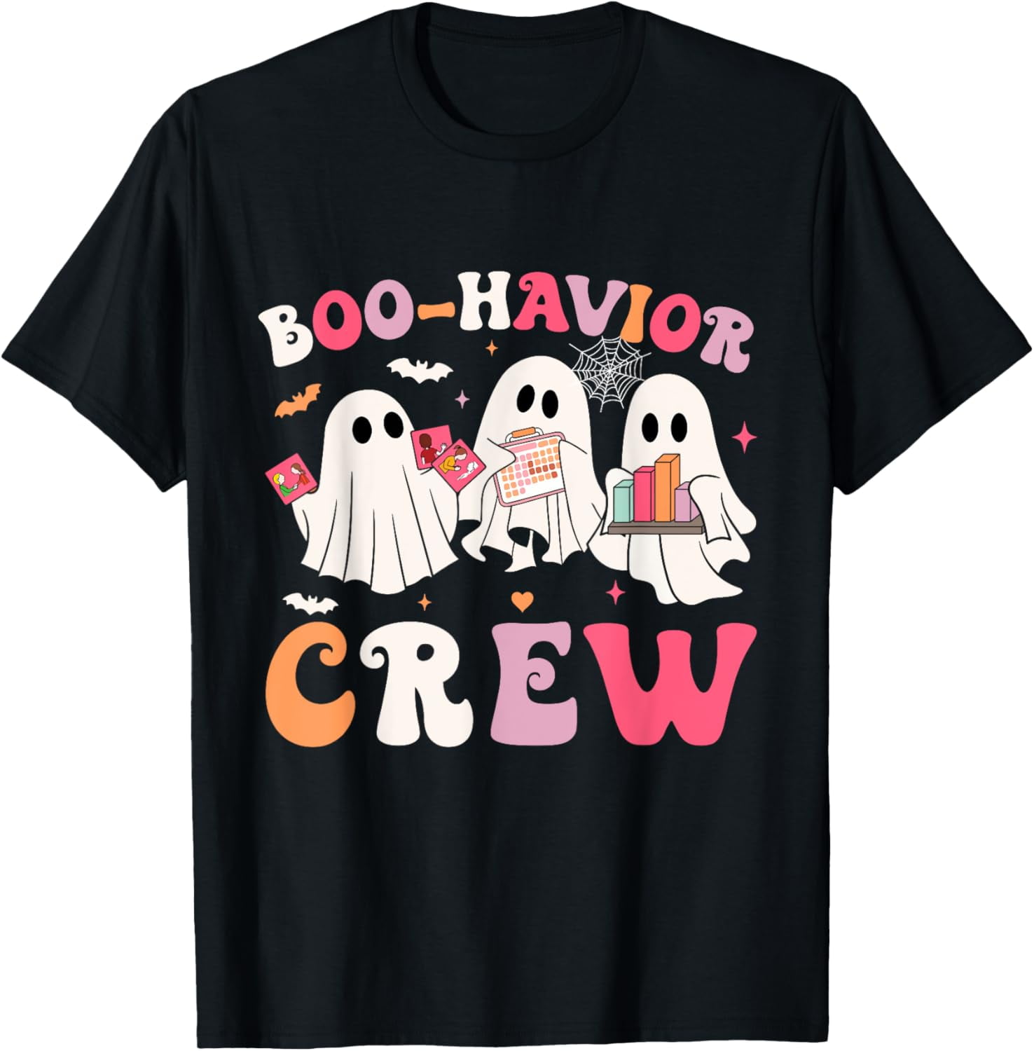 behavior analyst halloween aba cute ghost boo-havior crew T-Shirt ...